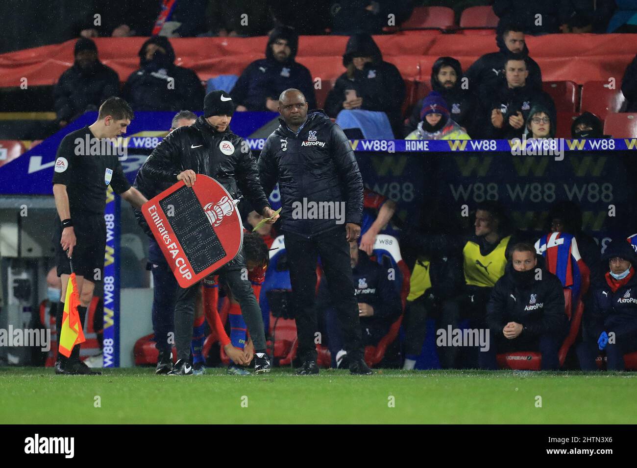 London, UK. 01st Mar, 2022. Patrick Vieira manager of Crystal Palace ...