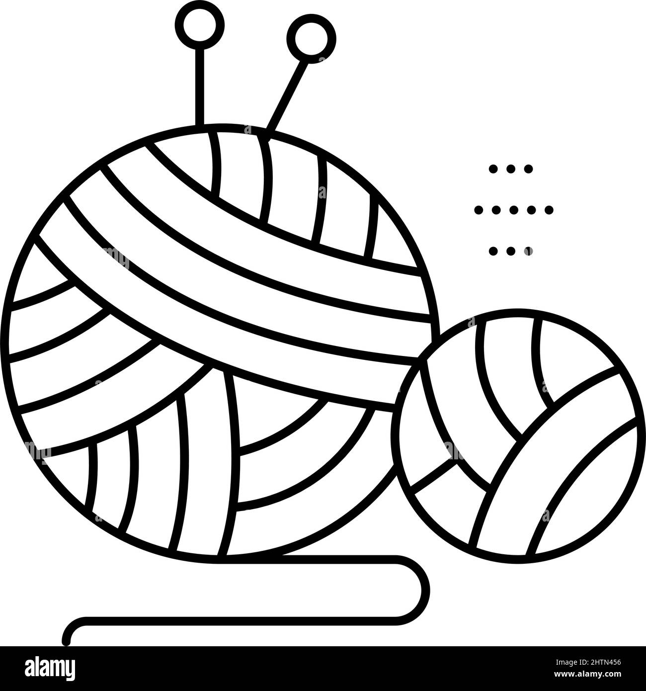 knitting tool line icon vector isolated illustration Stock Vector Image ...