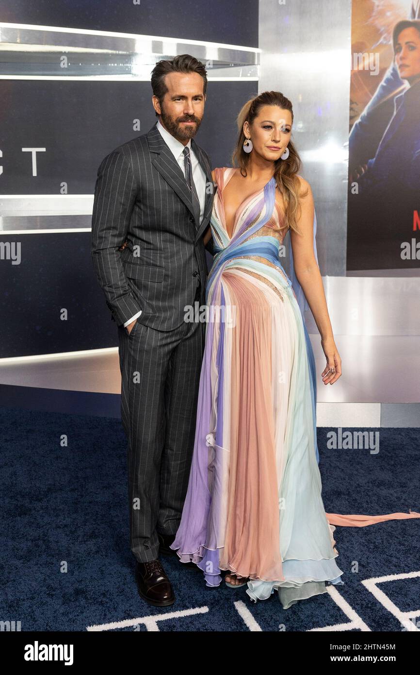 New York, United States. 28th Feb, 2022. Ryan Reynolds and Blake Lively ...