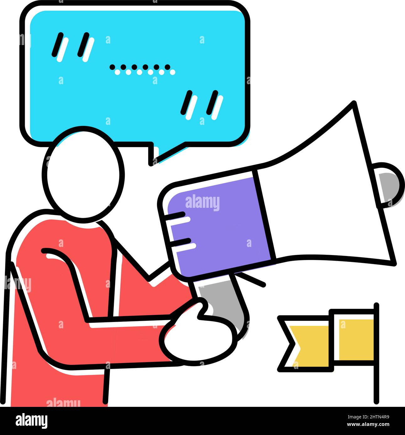 liberty people value color icon vector illustration Stock Vector Image ...