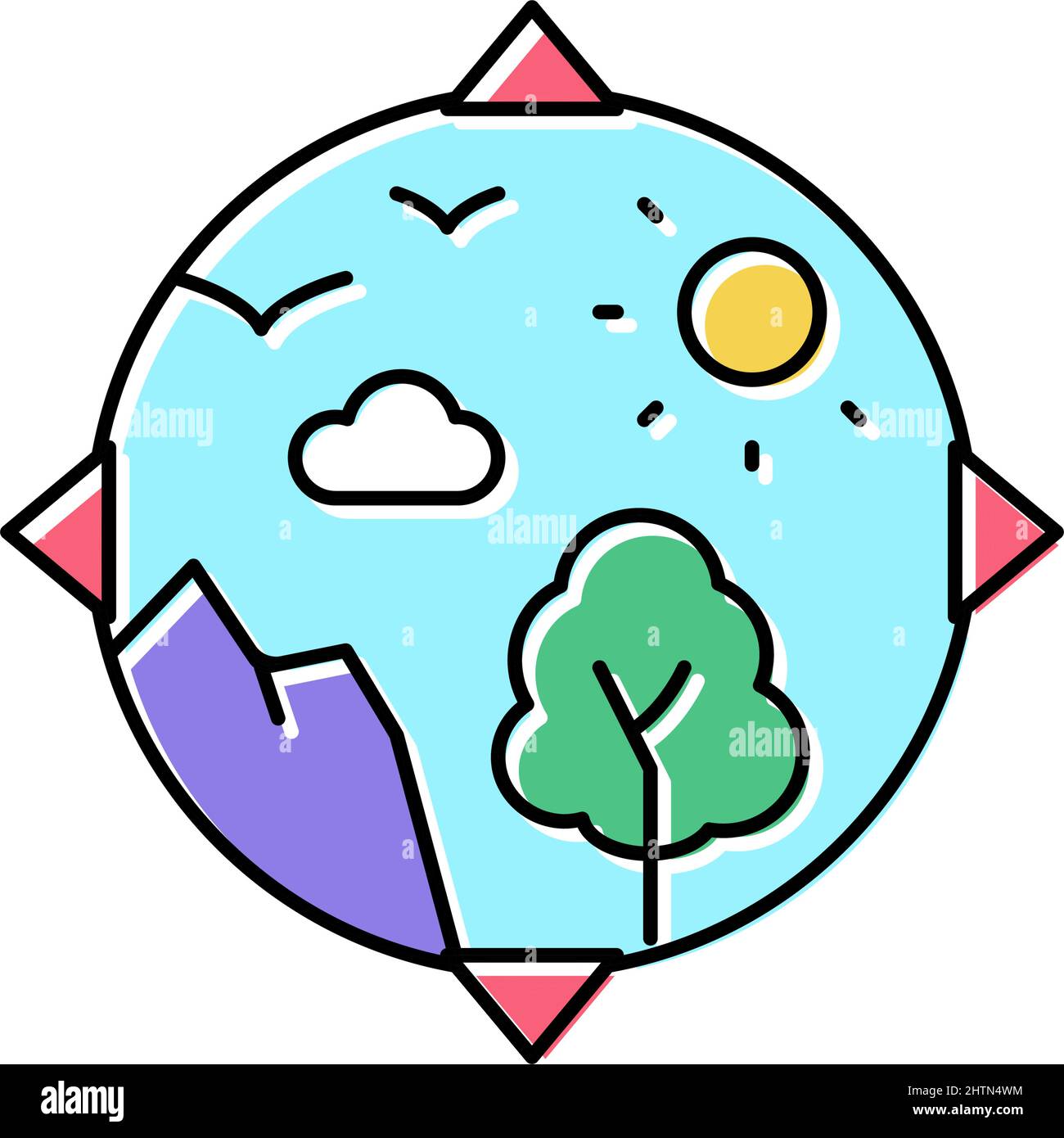 biosphere ecosystem color icon vector illustration Stock Vector Image ...