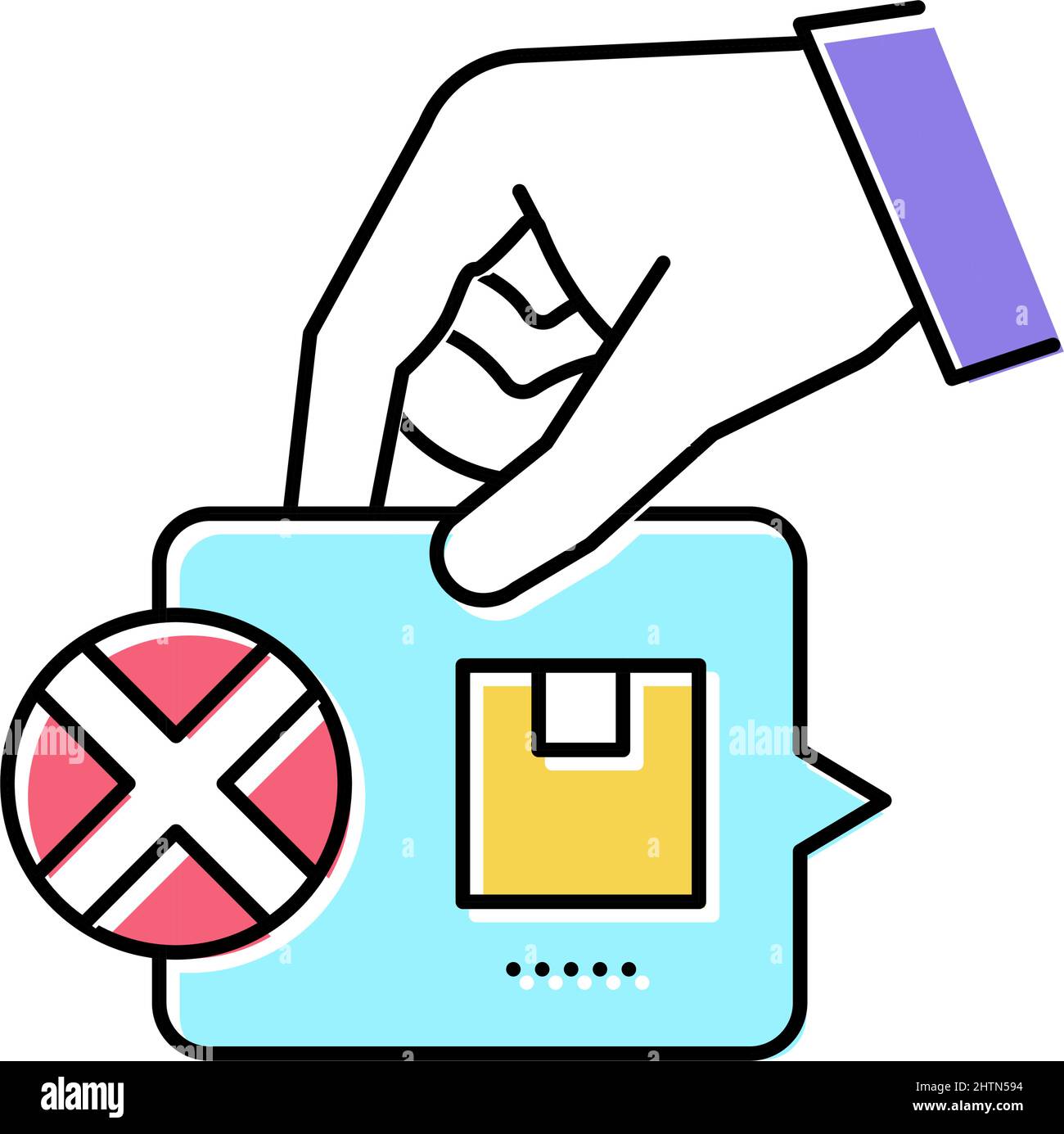 order undelivered review color icon vector illustration Stock Vector ...