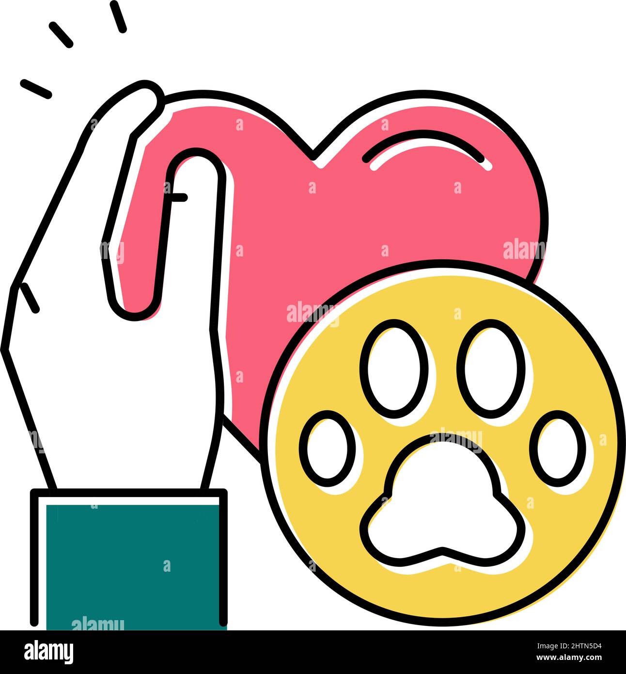 love animal color icon vector illustration Stock Vector Image & Art - Alamy