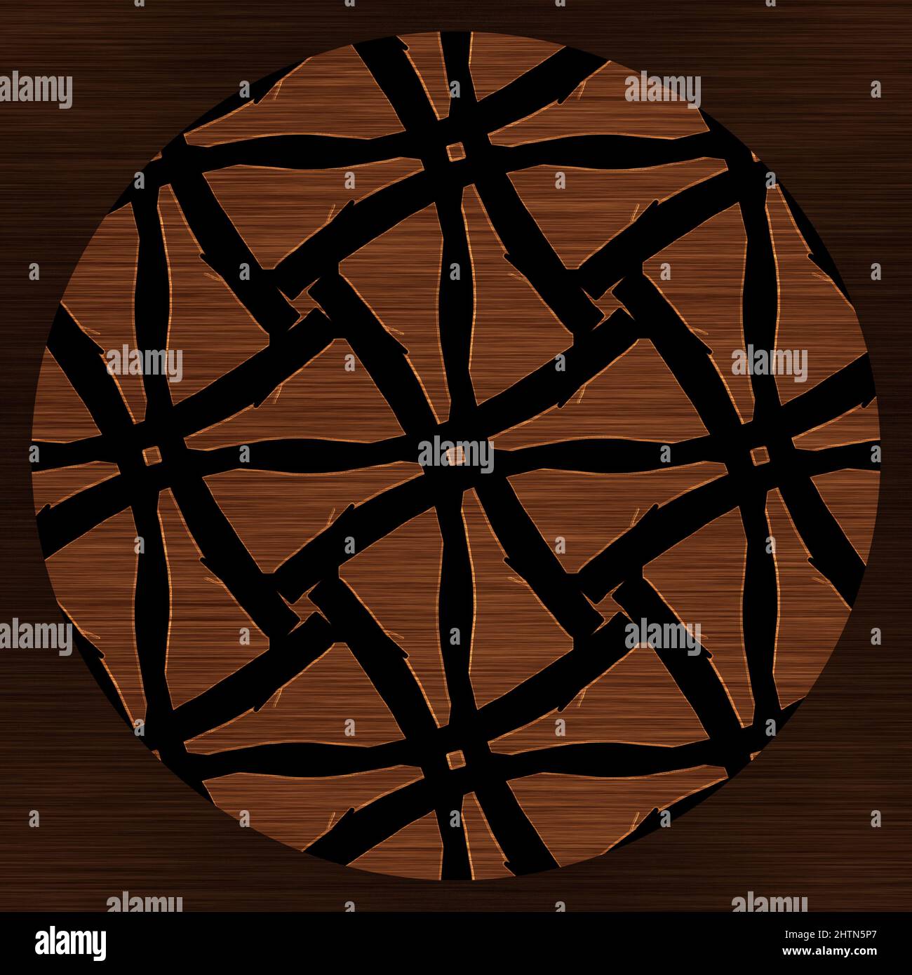 Brown wood effect decorative inlay texture. Seamless engraved oriental ...