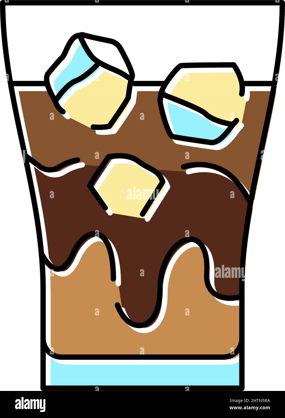 ice coffee color icon vector illustration Stock Vector Image & Art - Alamy