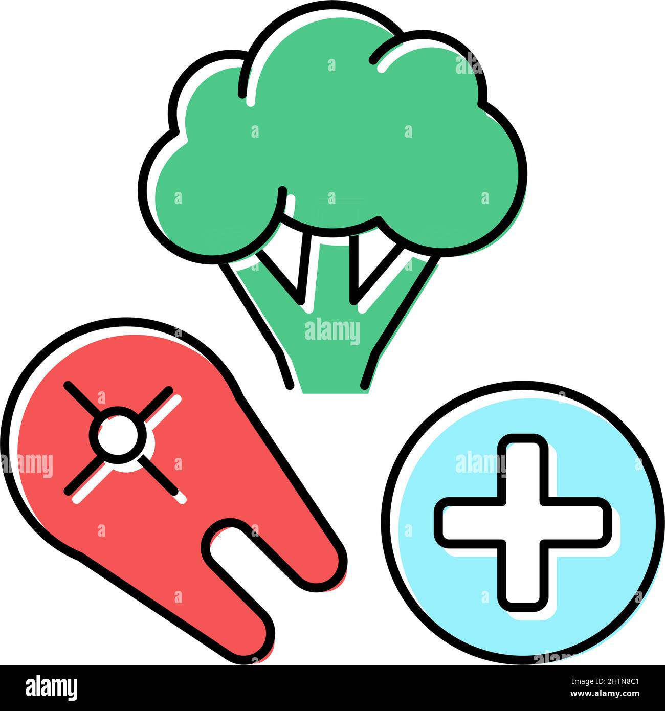 healthy food color icon vector illustration Stock Vector Image & Art ...