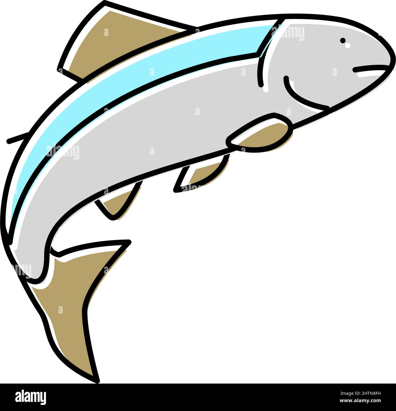 salmon fish color icon vector illustration Stock Vector Image & Art - Alamy