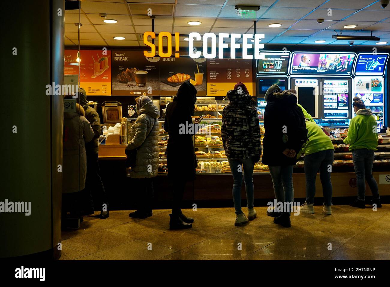 Bucharest, Romania - March 01, 2018: A coffee shop "SO! COFFEE ...
