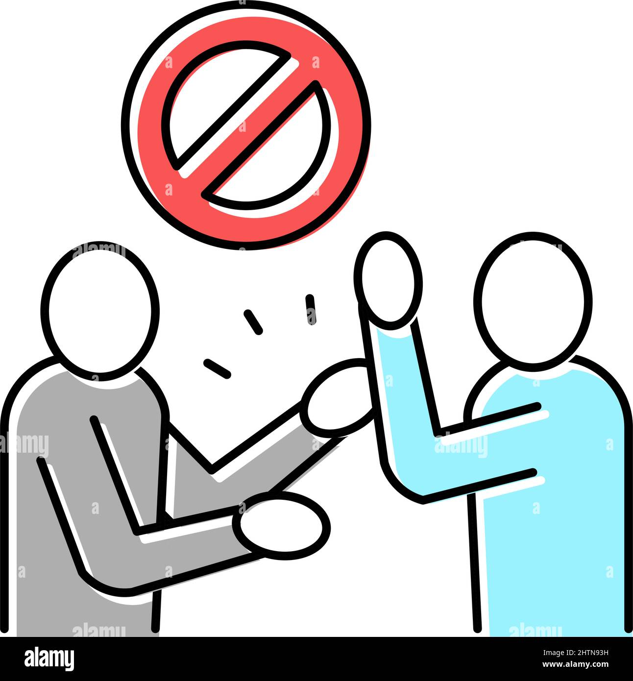 people fight poverty problem color icon vector illustration Stock ...