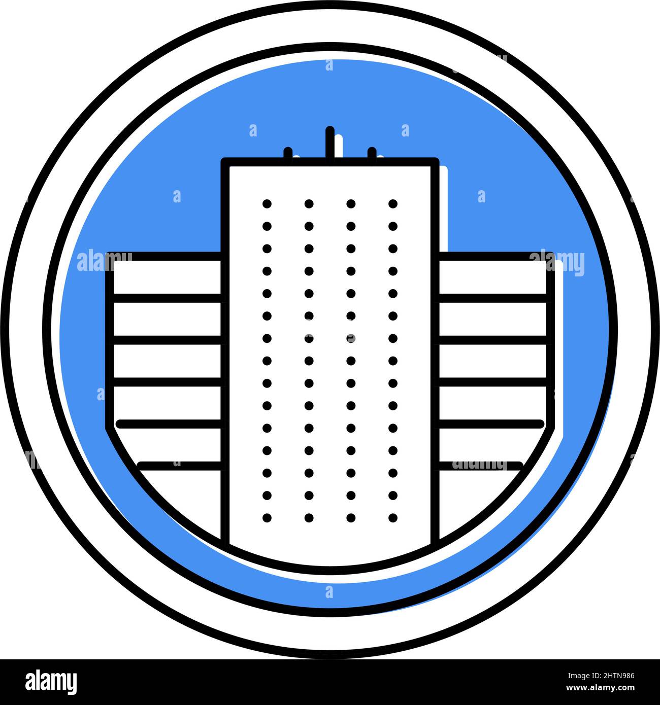 city business center sign color icon vector illustration Stock Vector ...