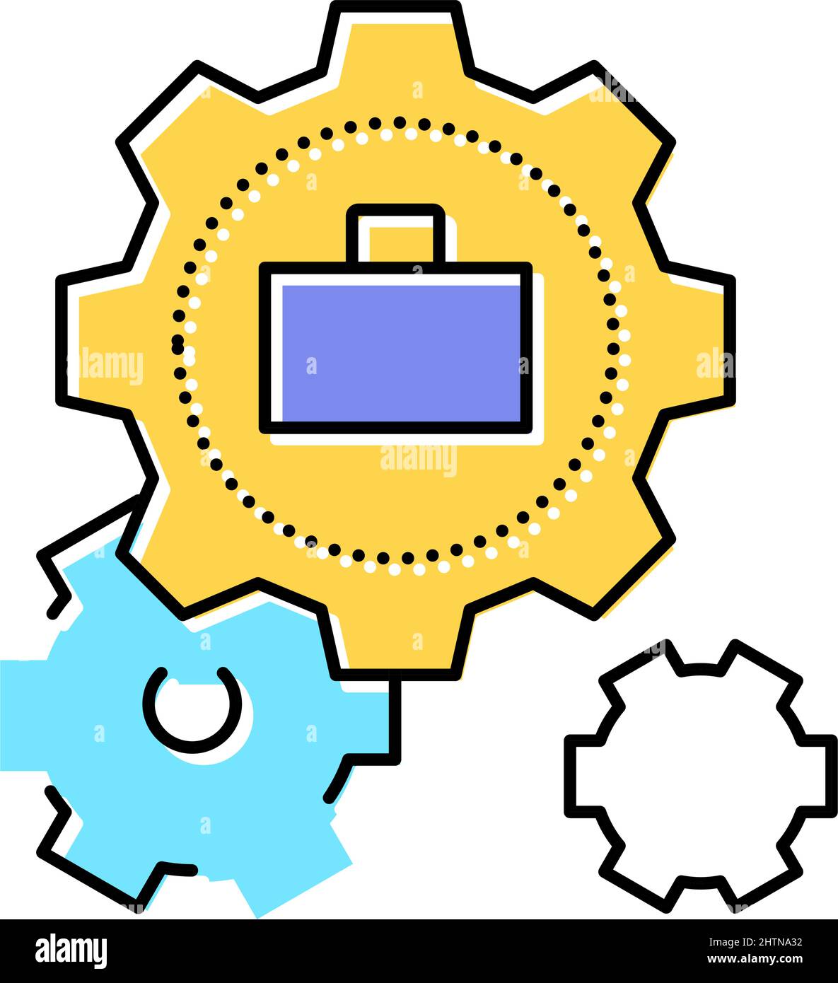 mechanical gears color icon vector illustration Stock Vector Image ...