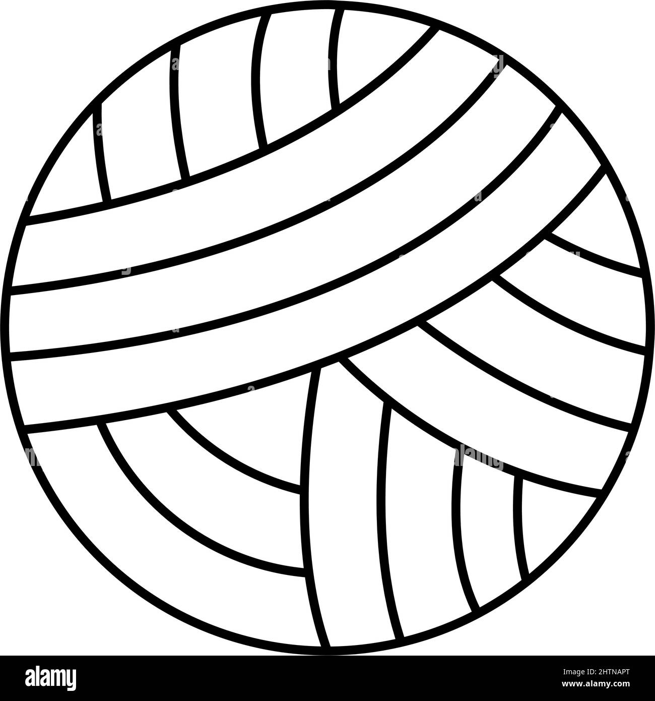 knitting ball textile line icon vector illustration Stock Vector Image ...
