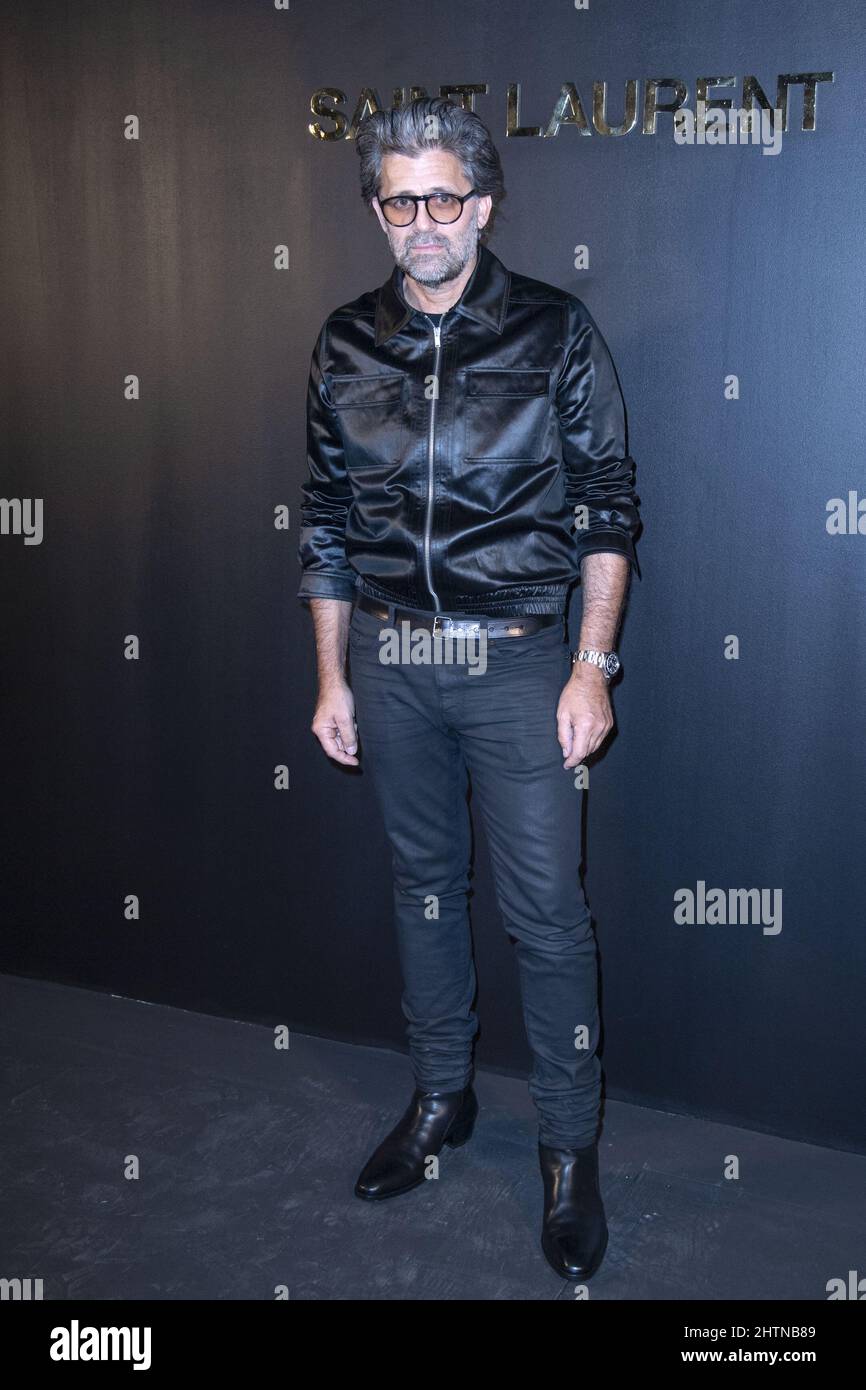 Paris, France on March 01, 2022 Chris Colls attending the Saint-Laurent ...