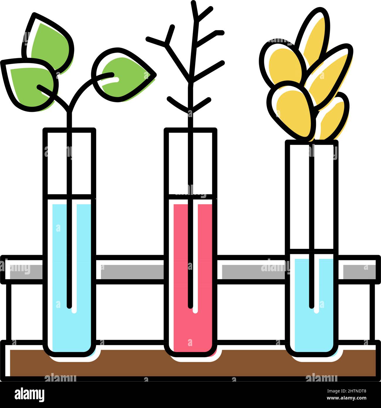 laboratory plant growth phytotherapy color icon vector illustration ...