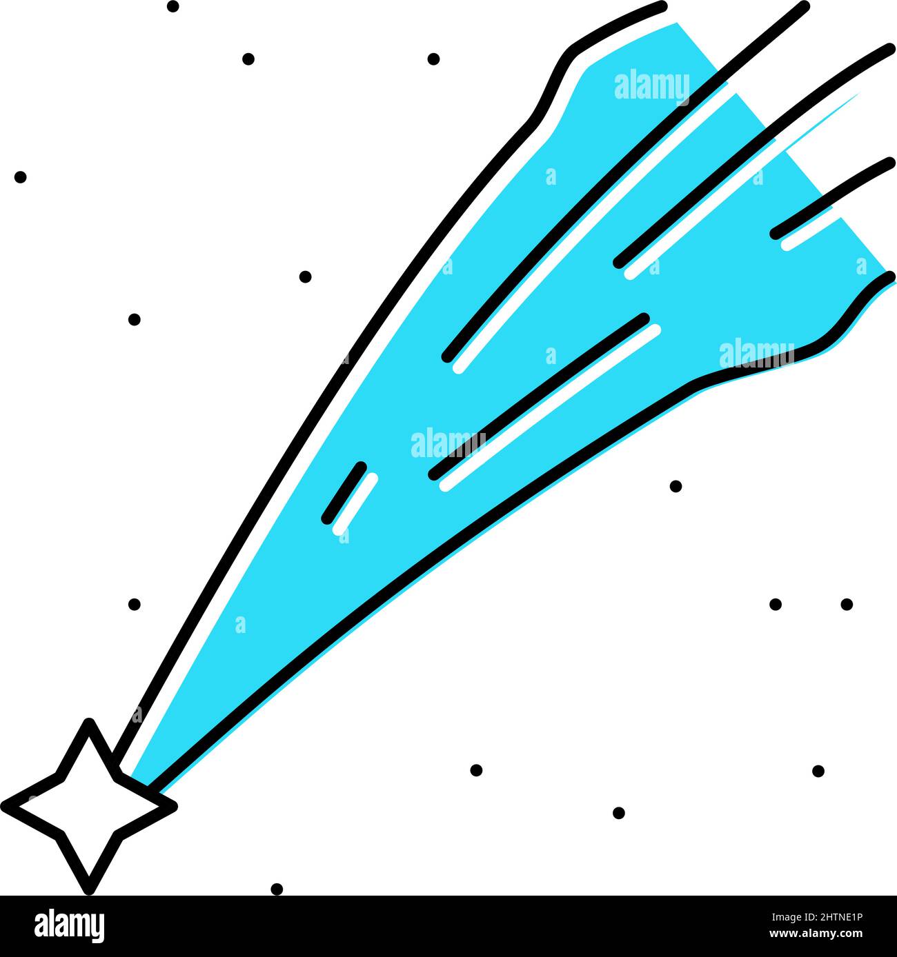 falling star color icon vector flat illustration Stock Vector Image ...