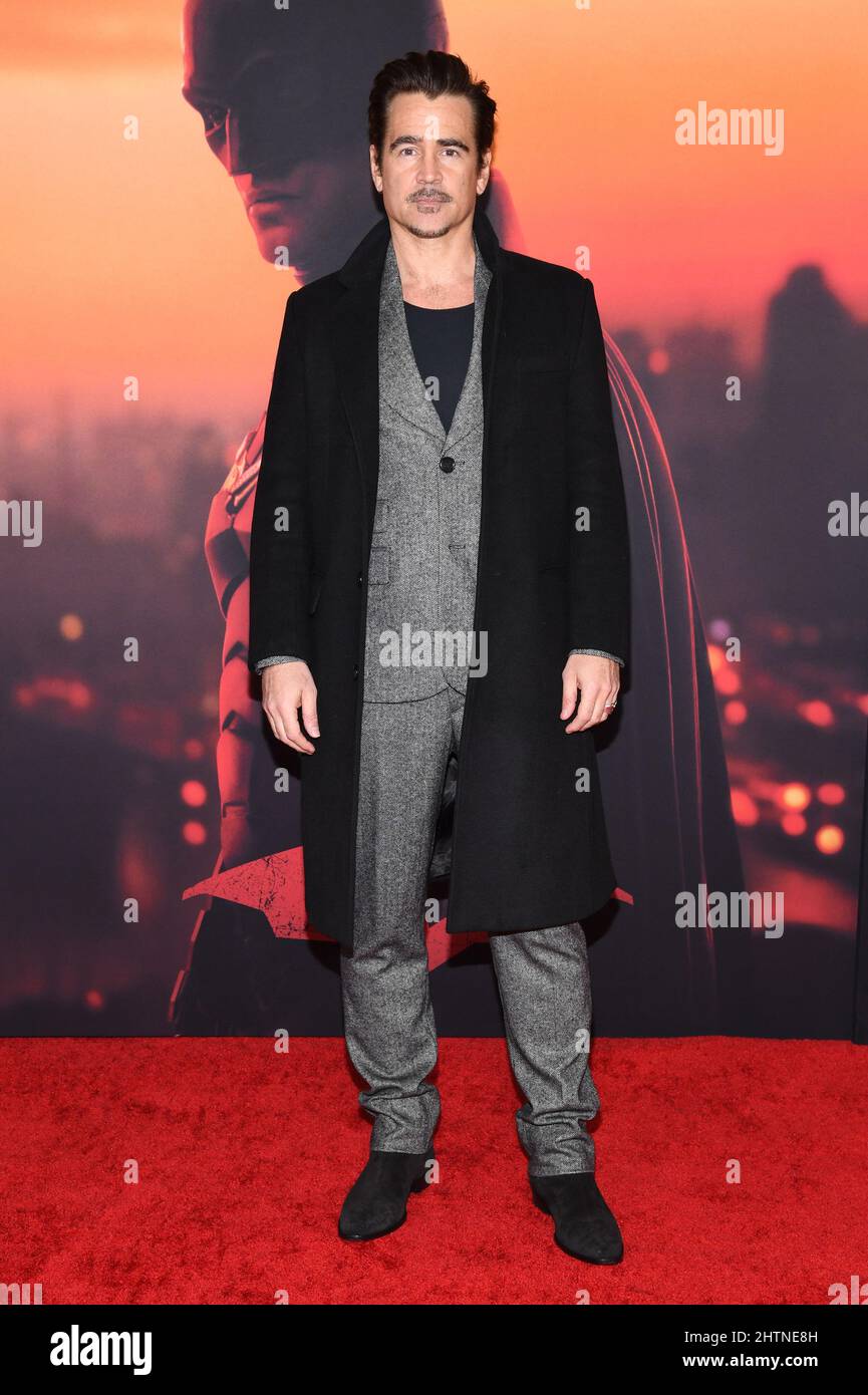 Colin Farrell attends the World Premiere of “The Batman” at Josie ...