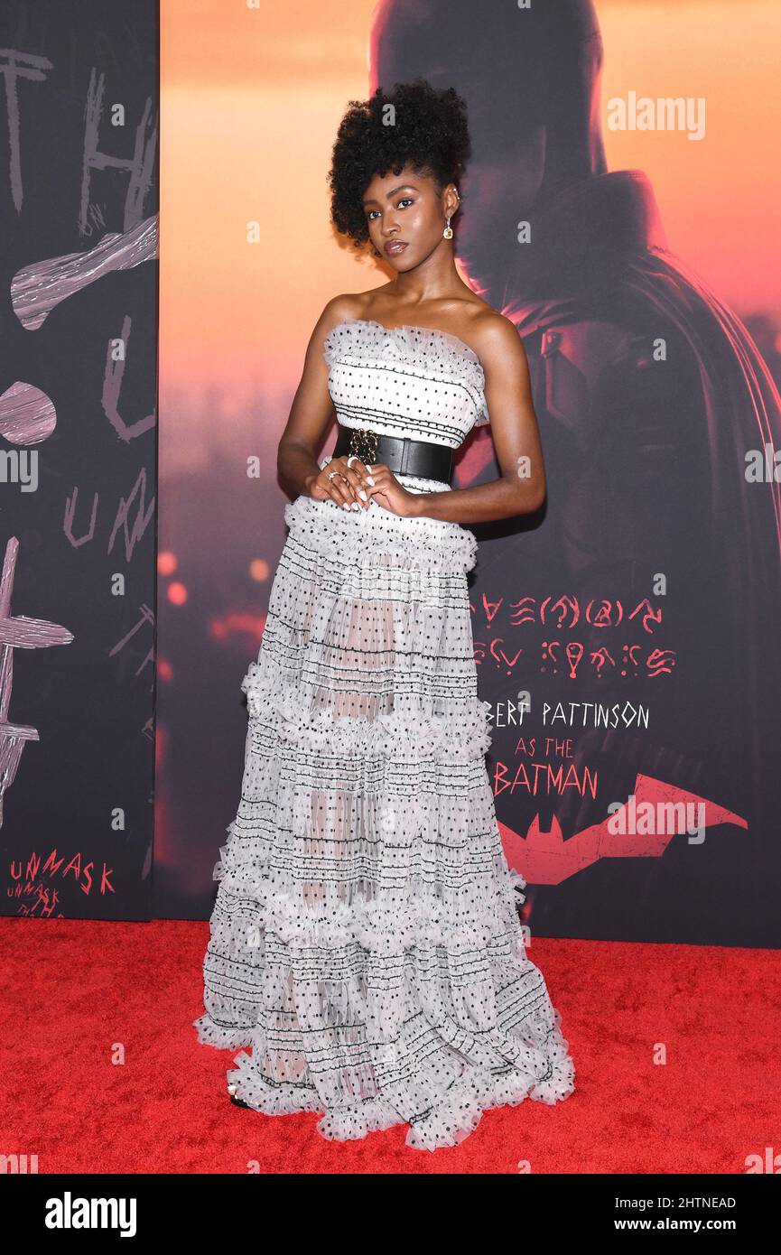 Jayme Lawson attends the World Premiere of “The Batman” at Josie ...