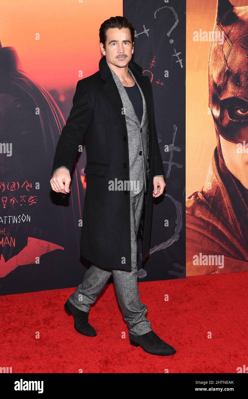 Colin Farrell attends the World Premiere of “The Batman” at Josie ...