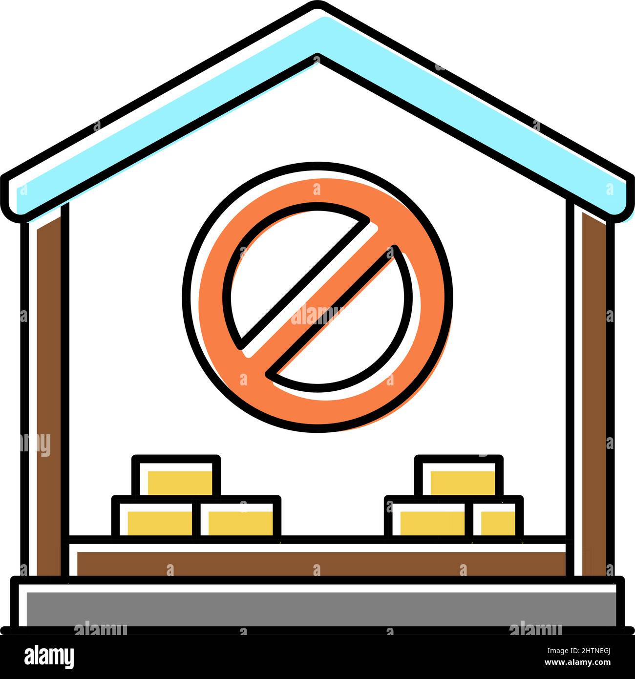 interior house demolition color icon vector illustration Stock Vector ...