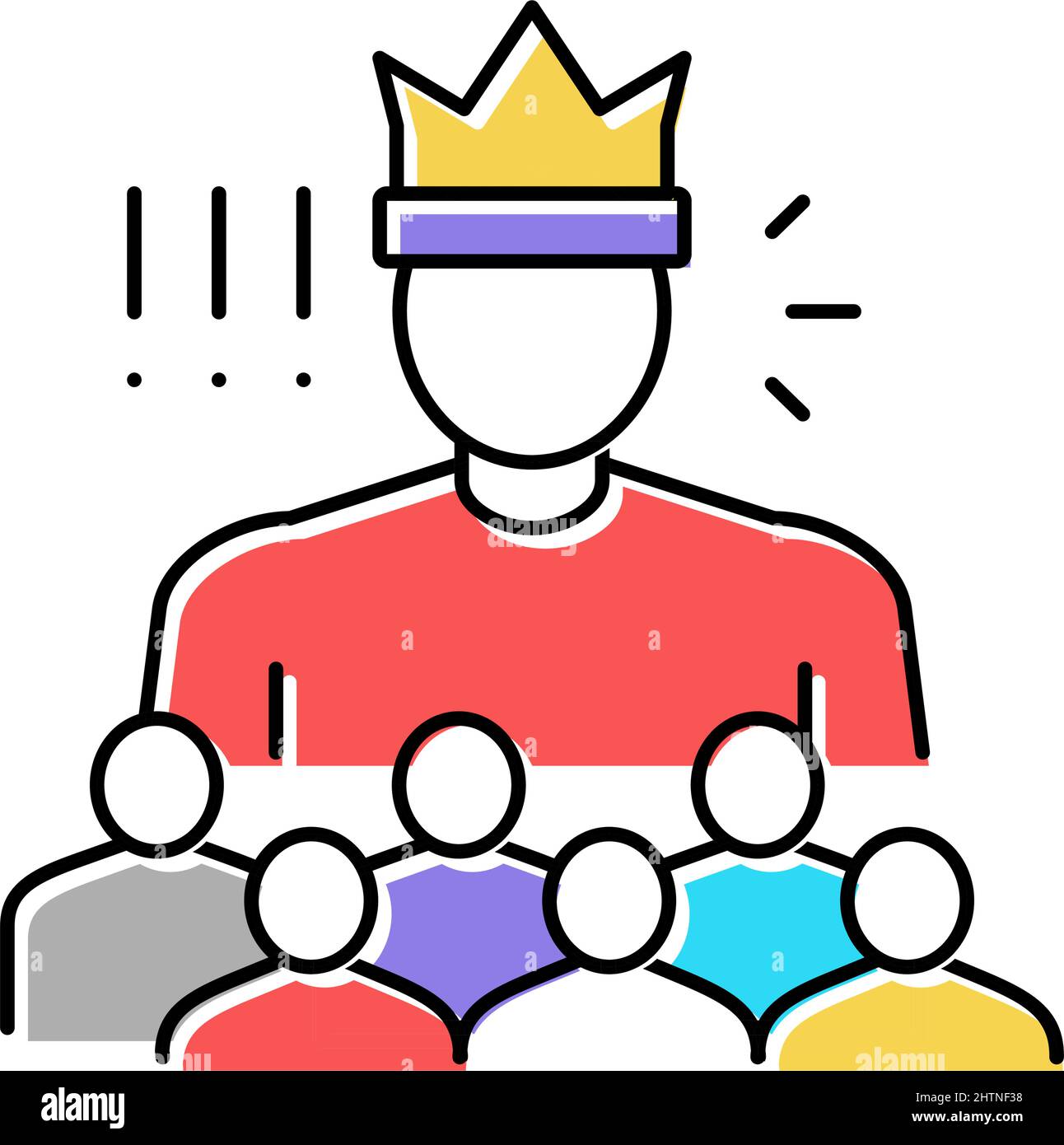 authority people value color icon vector illustration Stock Vector ...