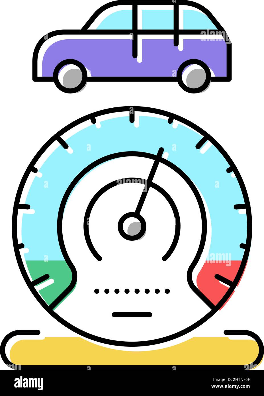 mileage car equipment color icon vector illustration Stock Vector Image ...