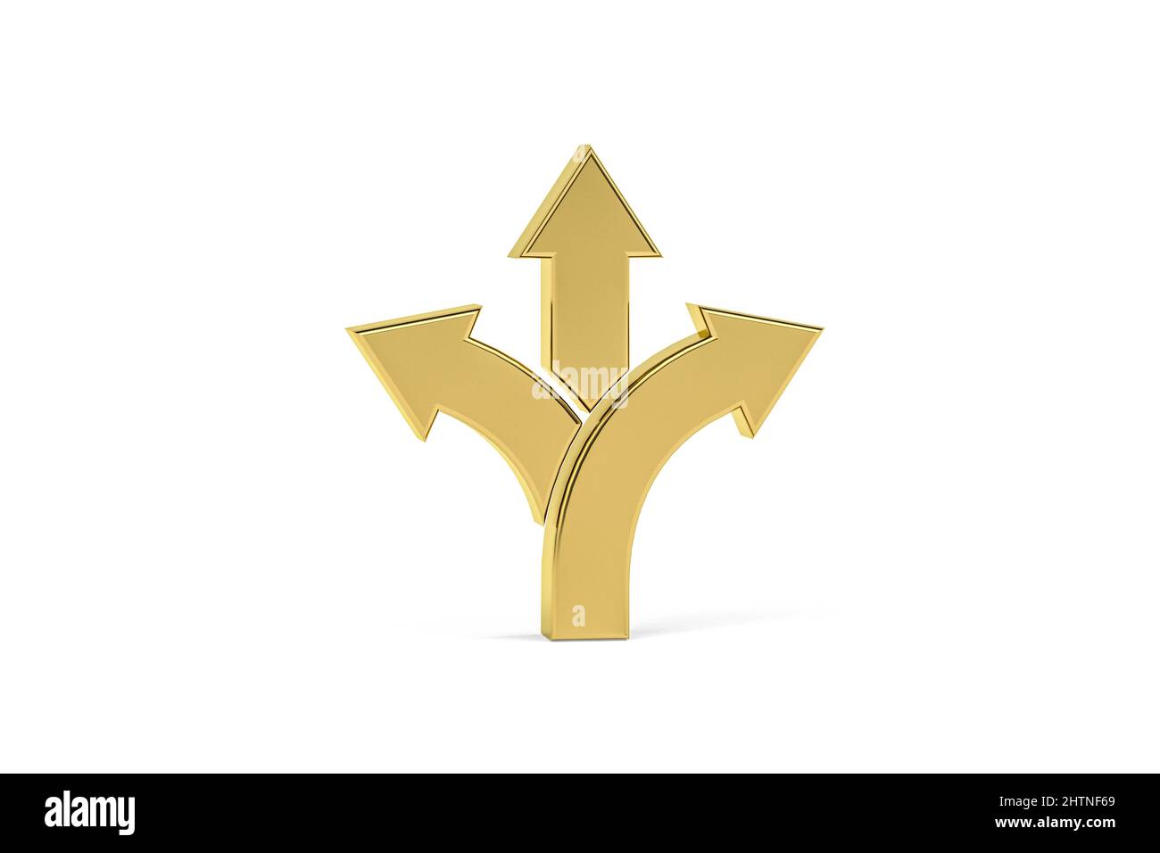 Golden 3d road sign isolated on white background - 3d render Stock ...