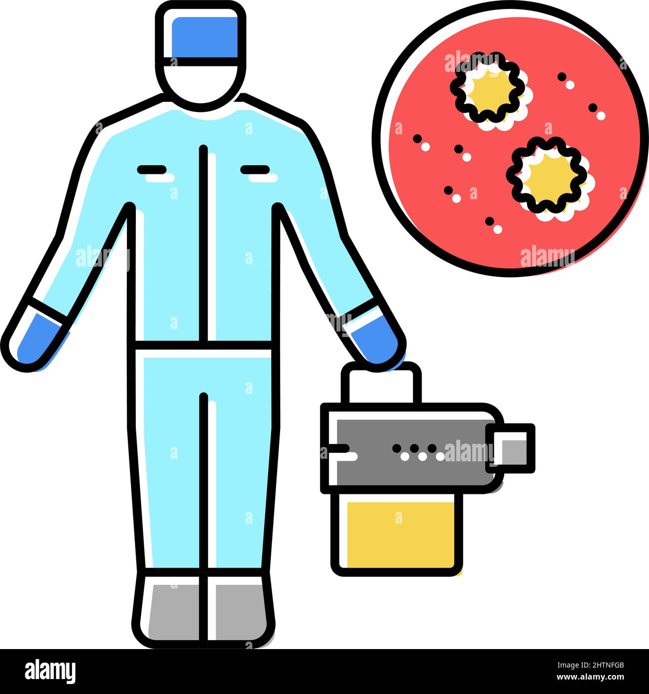 antiviral sanitization color icon vector illustration Stock Vector ...