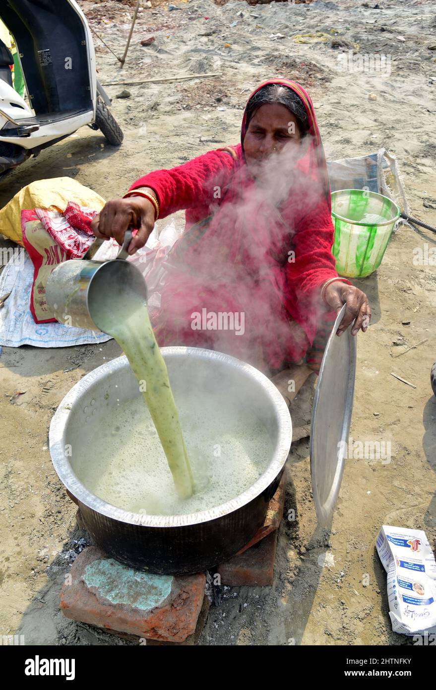 Guwahati, Guwahati, India. 1st Mar, 2022. A woman prepare ghuta on the ...