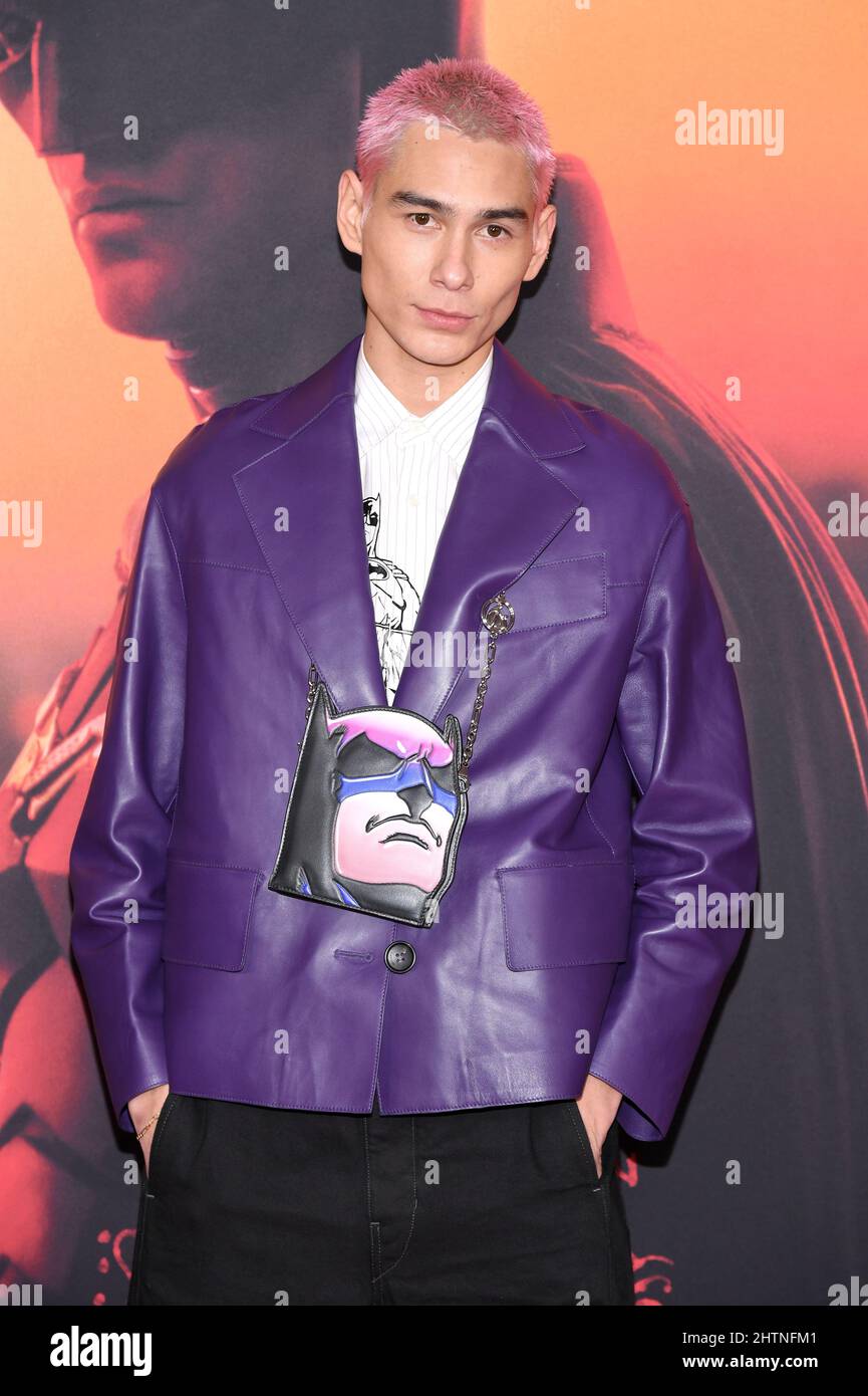 Evan Mock attends the World Premiere of “The Batman” at Josie Robertson ...
