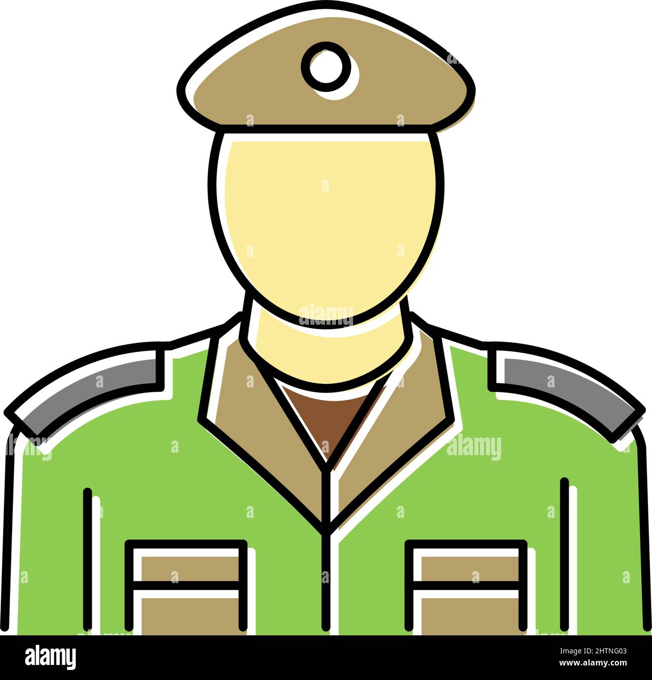 soldier army man color icon vector illustration Stock Vector Image ...
