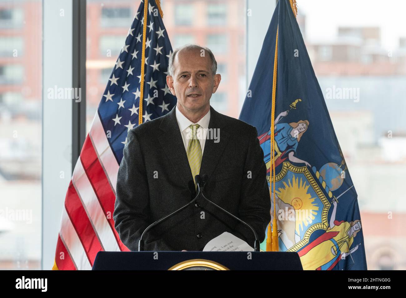 New York, NY - March 1, 2022: Principal of Janus Jerry Salama speaks ...