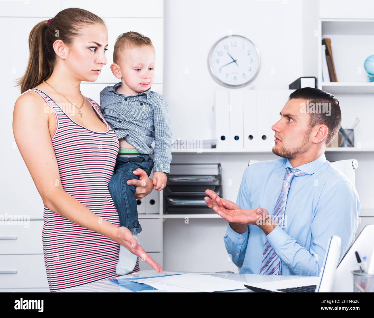 Woman swearing child hi-res stock photography and images - Alamy