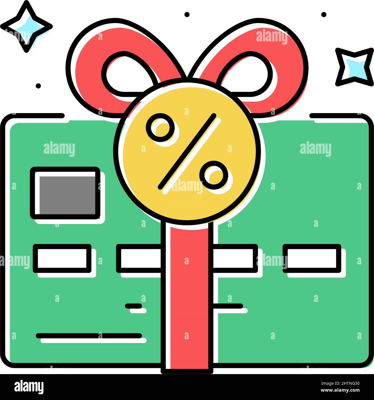 bonus card color icon vector illustration Stock Vector Image & Art - Alamy