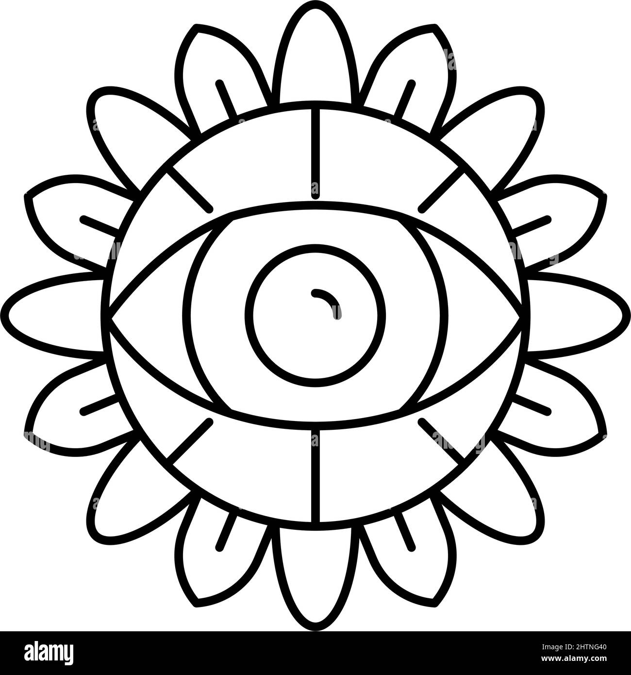 eye boho line icon vector illustration Stock Vector Image & Art - Alamy