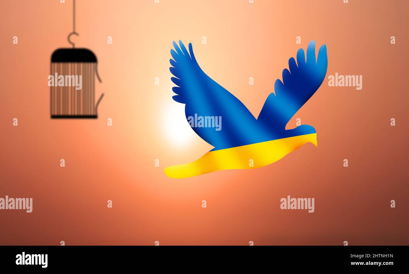 Flying ukrainian flag hi-res stock photography and images - Alamy