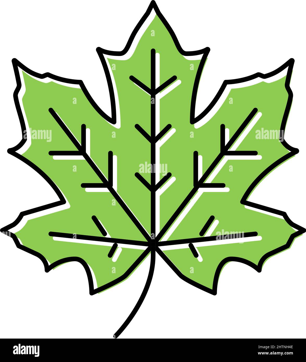 maple tree leaf color icon vector illustration Stock Vector Image & Art ...