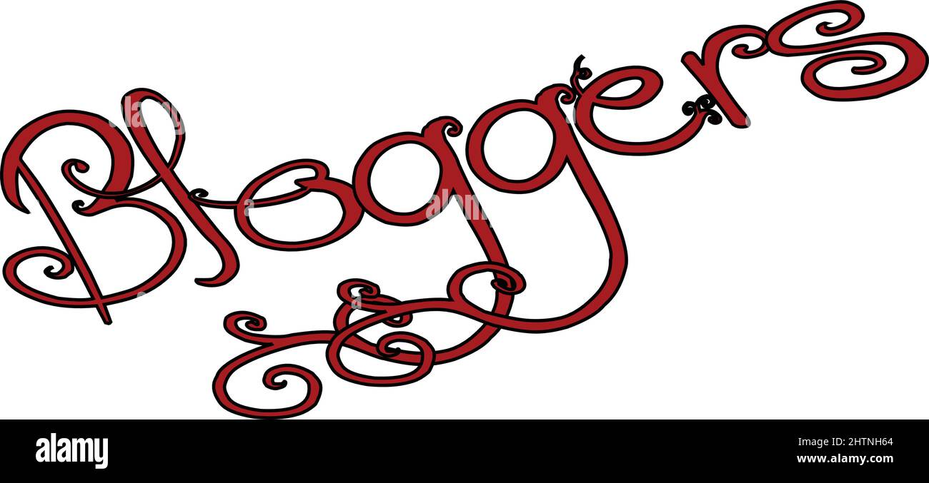 Bloggers text sign illustration Stock Vector Image & Art - Alamy