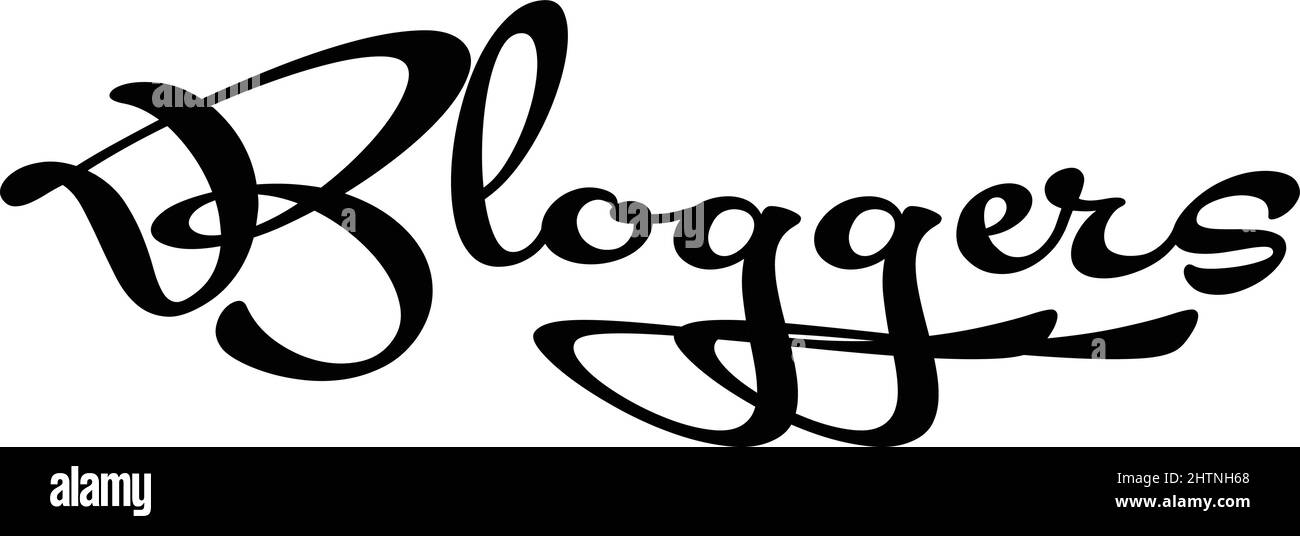Bloggers text sign illustration Stock Vector Image & Art - Alamy