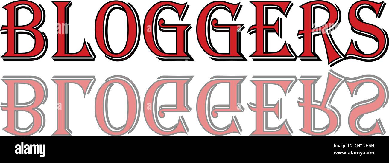 Bloggers text sign illustration Stock Vector Image & Art - Alamy