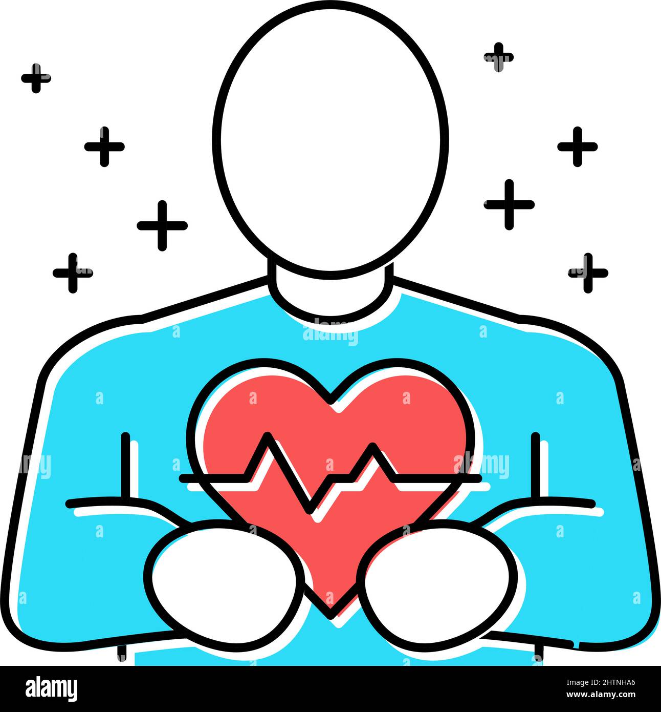 health people value color icon vector illustration Stock Vector Image ...