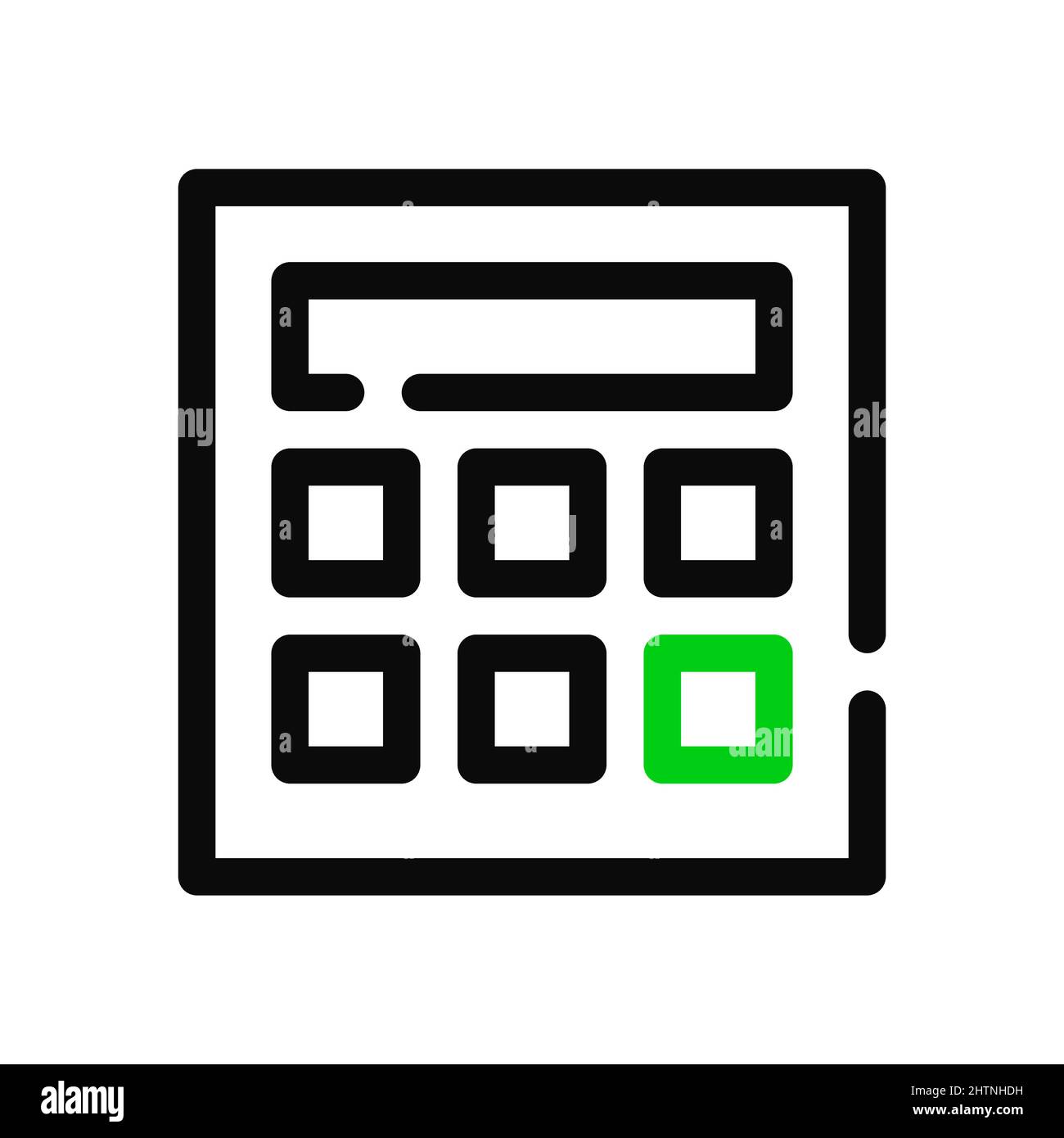 Simple minimal line art calculator icon. Pixel perfect, editable stroke ...