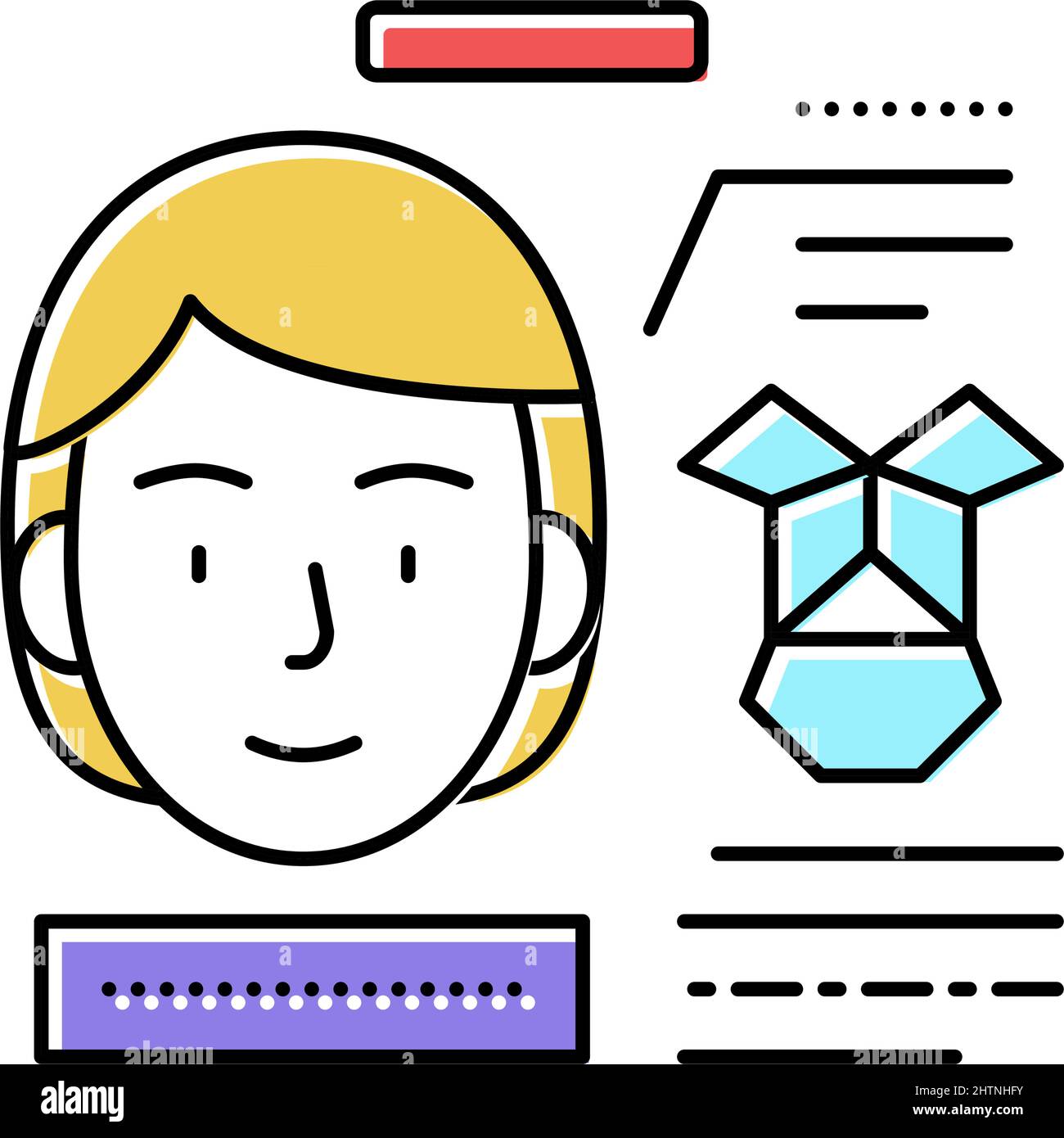 structure of work face id color icon vector illustration Stock Vector ...