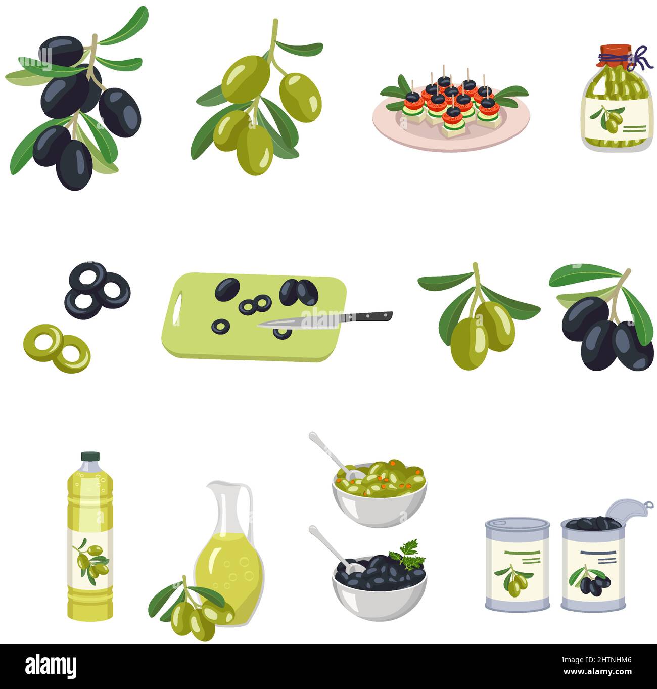 Olive oil jug fruit Stock Vector Images - Alamy