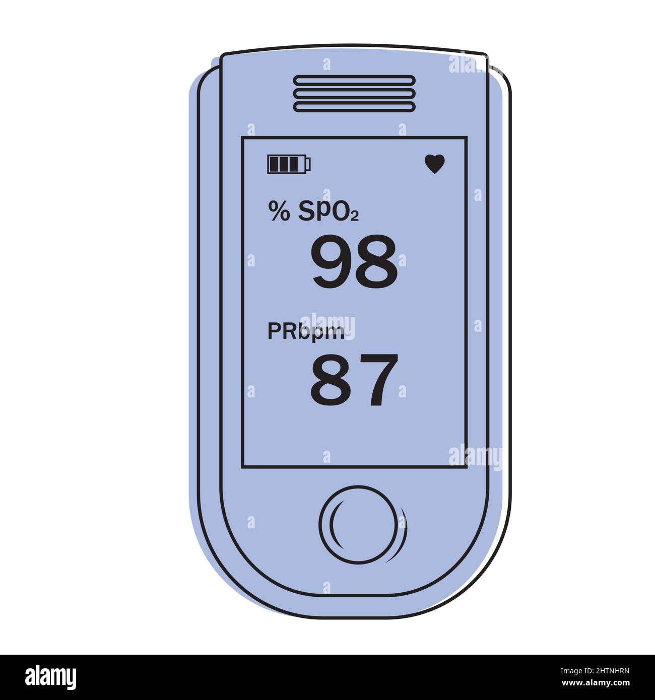 oxygen measurement device, color isolated vector illustration in ...