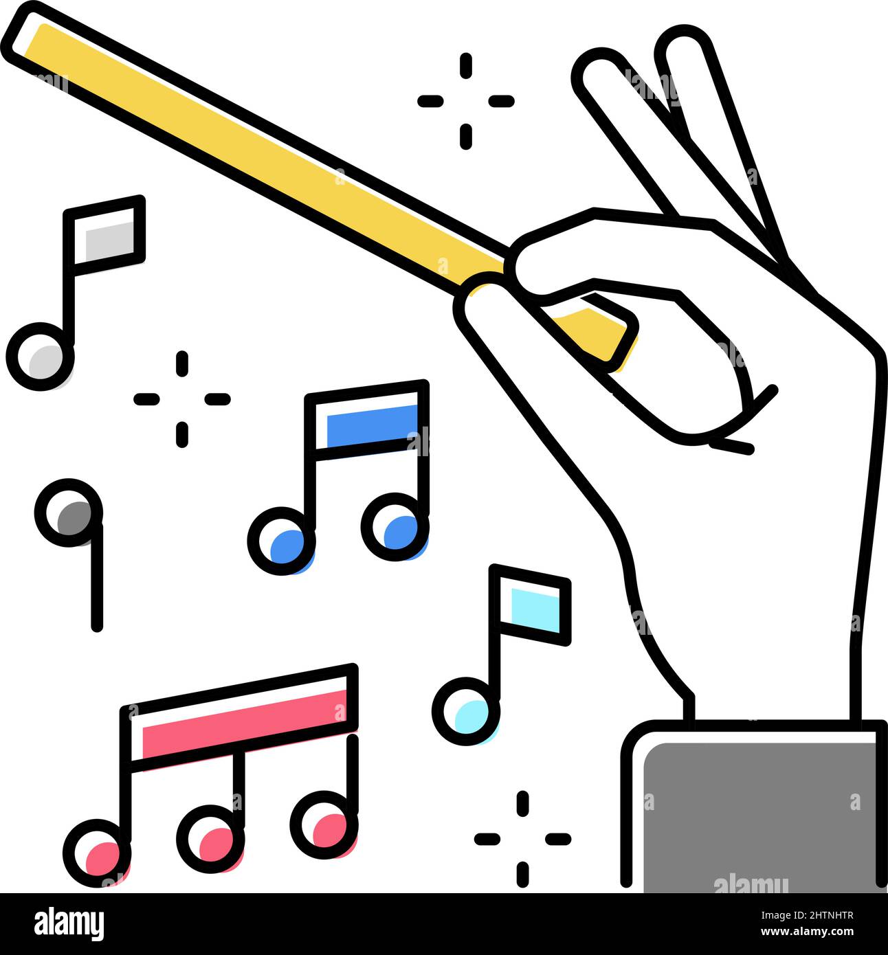 classic music concert color icon vector illustration Stock Vector Image ...