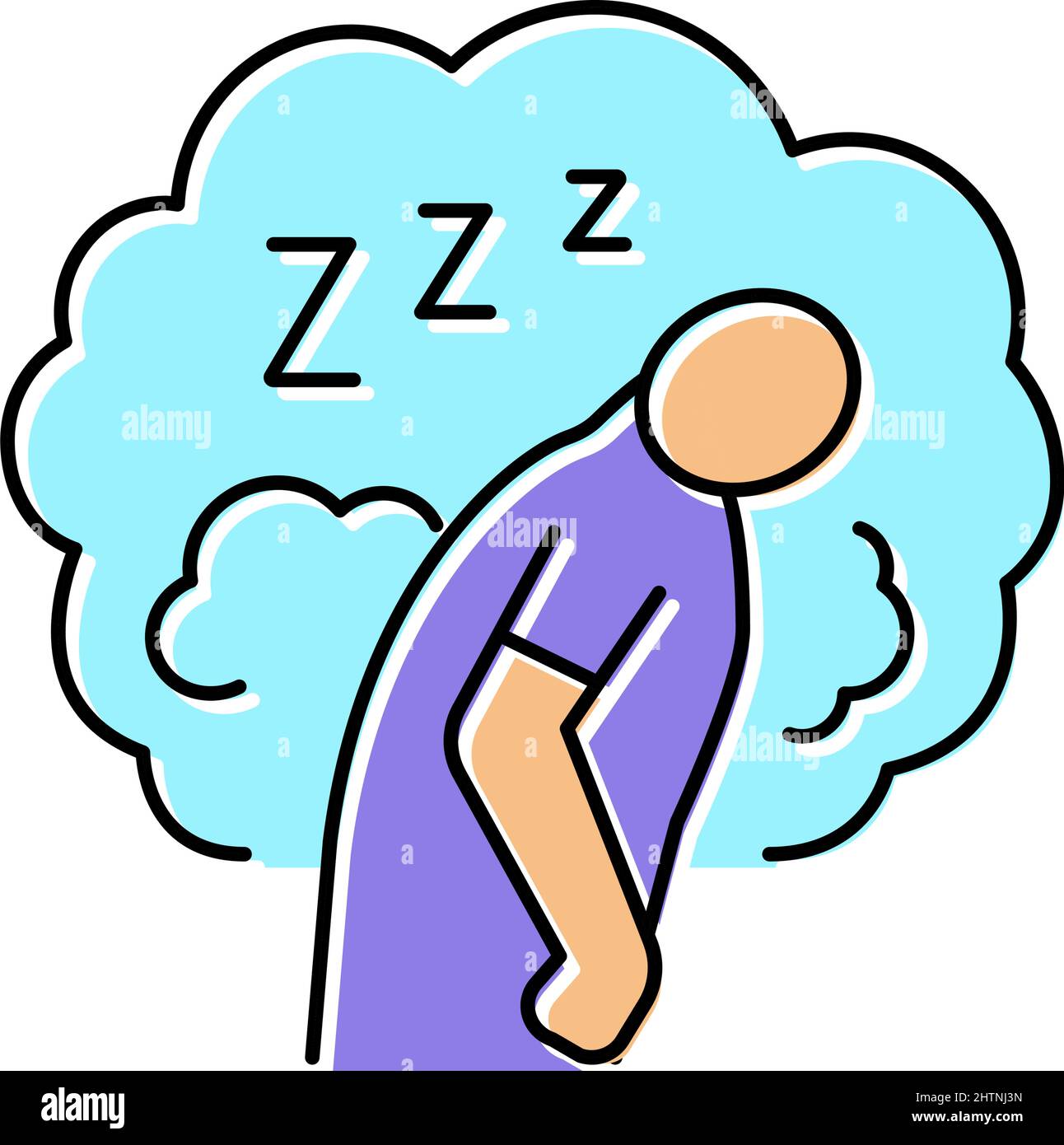 Daytime tiredness Stock Vector Images - Alamy
