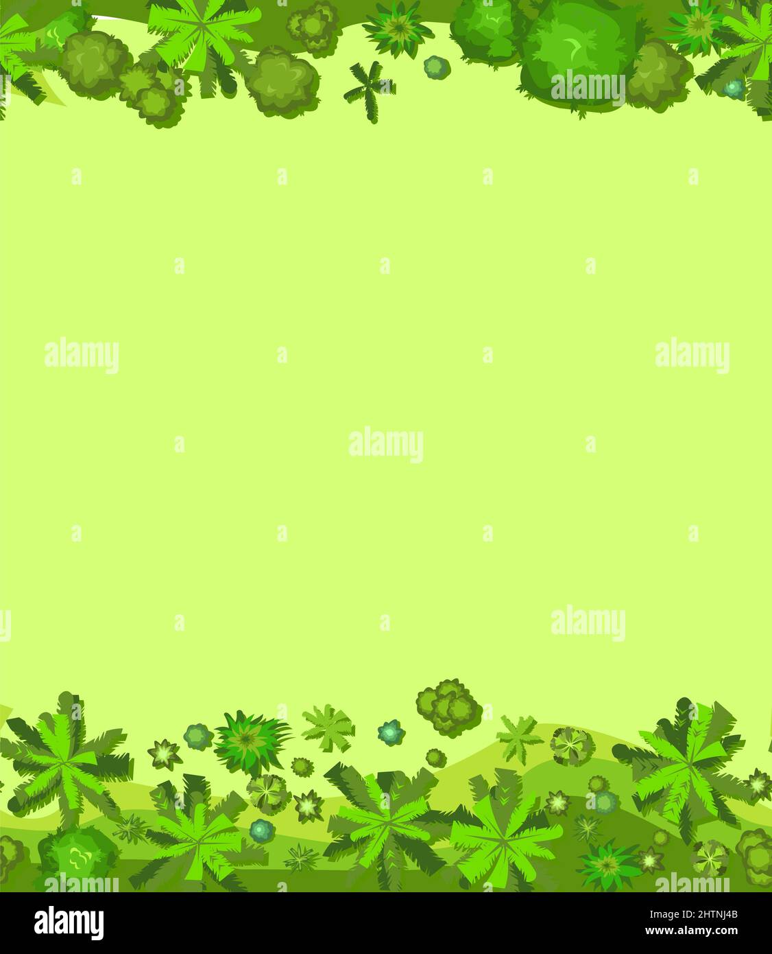 Jungle. Top view of the jungle landscape from a height. Green summer ...