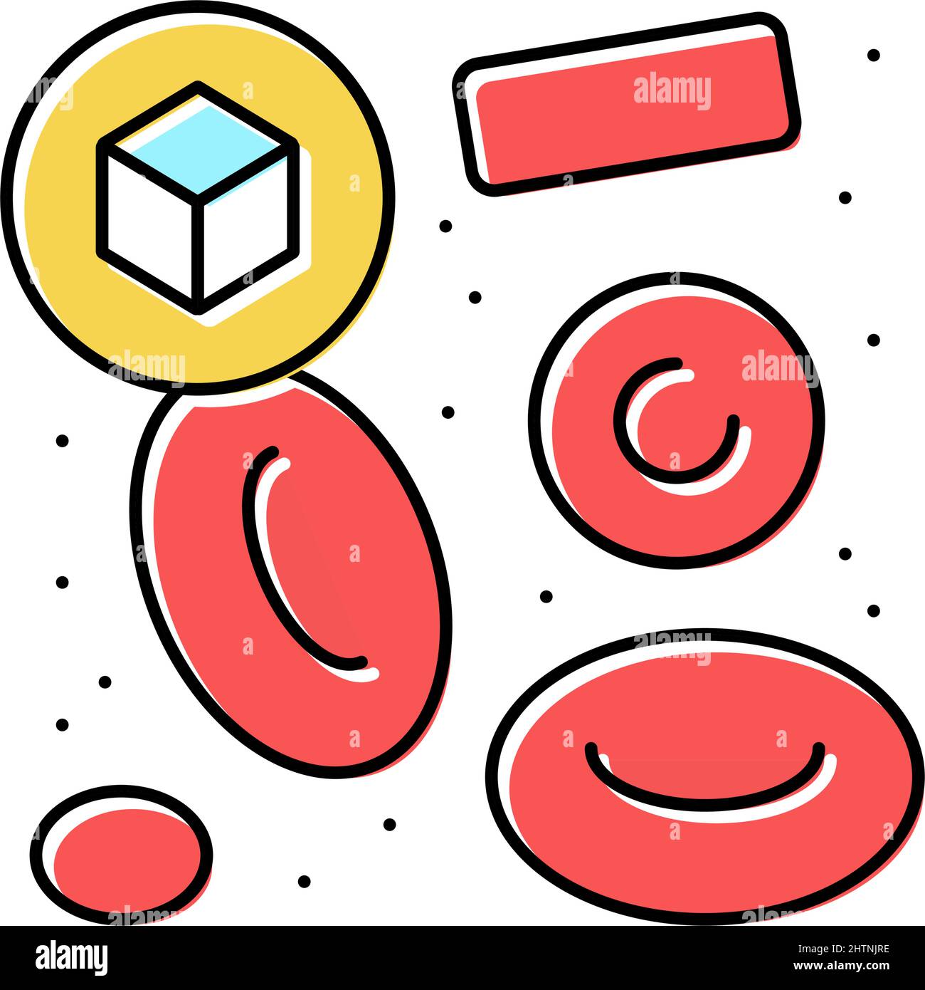 blood with sugar disease problem color icon vector illustration Stock ...