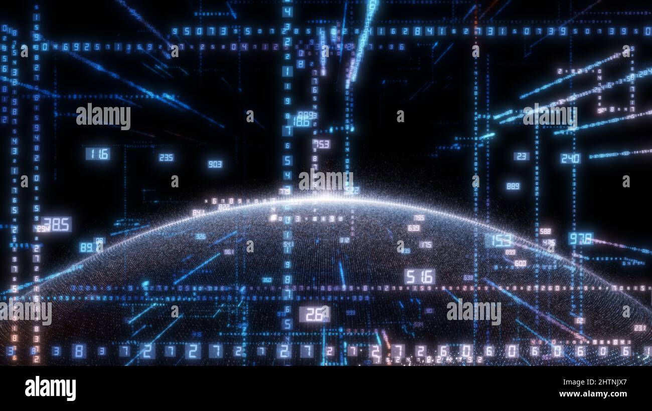 Big data globe numbers hi-res stock photography and images - Alamy
