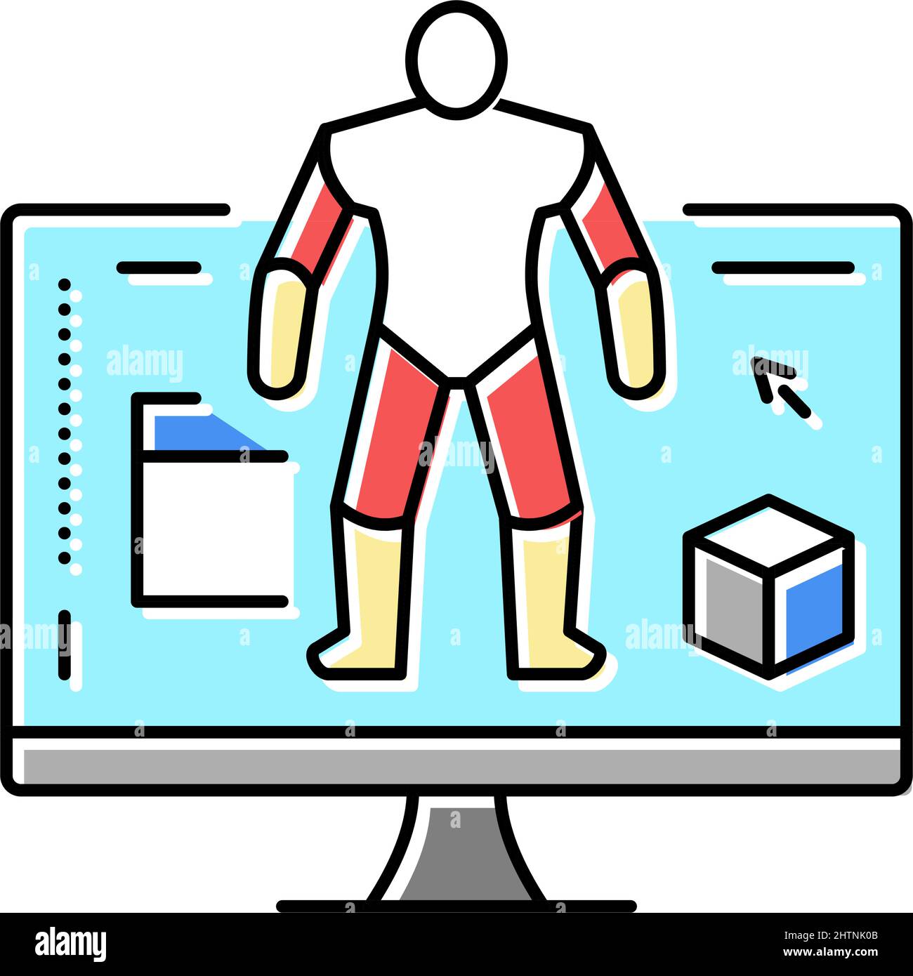 3d modeling characters color icon vector illustration Stock Vector ... 3d modeling characters color icon vector illustration Stock Vector ...